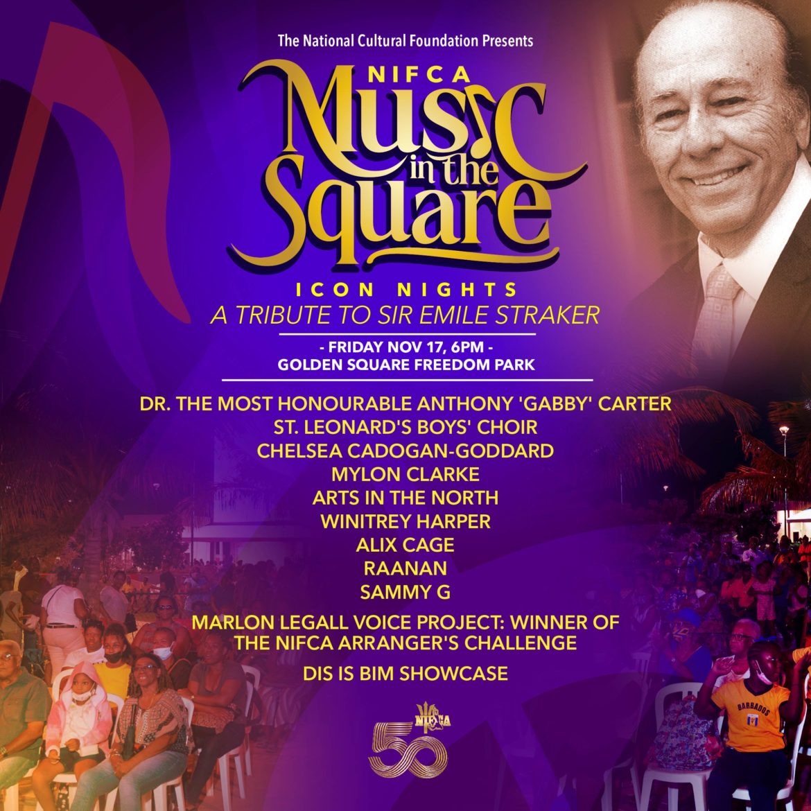 NIFCA Music in the Square – ICON Nights Tribute to Sir Emile Straker ...