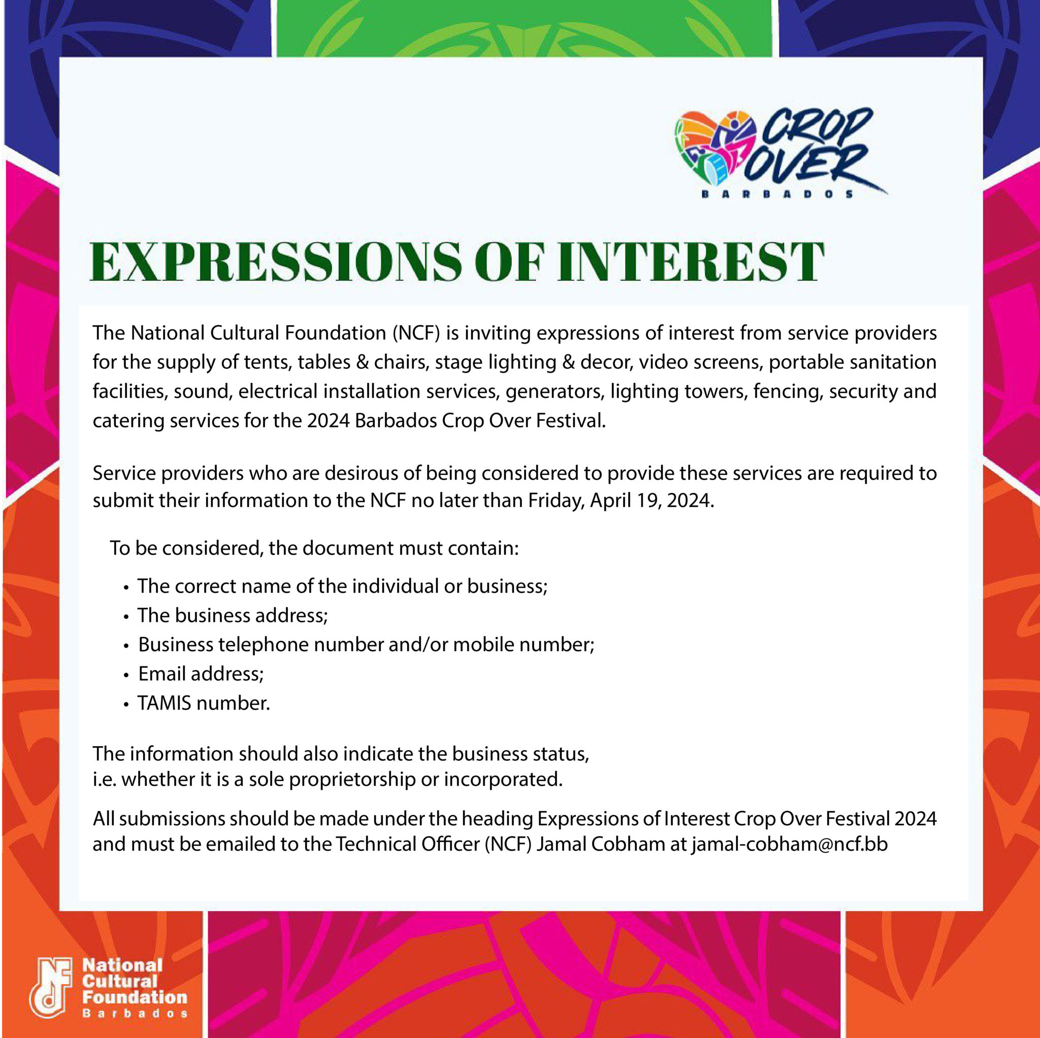 The Barbados Crop Over Festival – National Cultural Foundation, Barbados