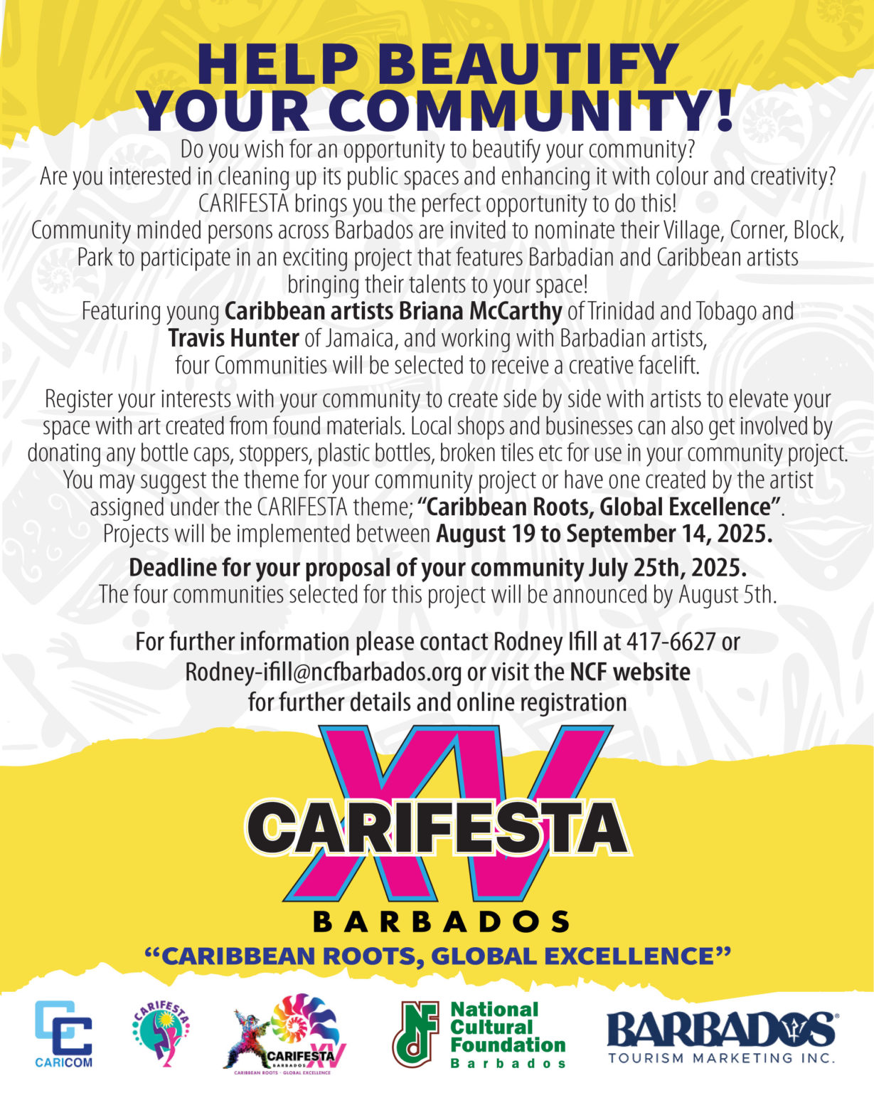 Registration Forms & Rules – National Cultural Foundation, Barbados